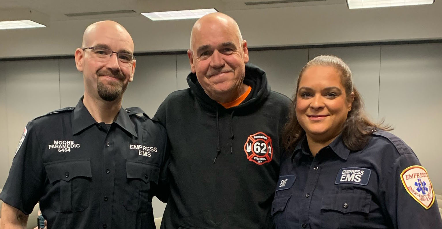 Paramedic, EMT honored for helping save fire chief's life | Empress EMS